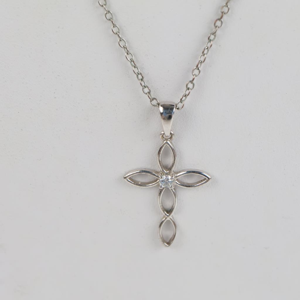 Clear Stone Fashion Cross Pendant | Property Room