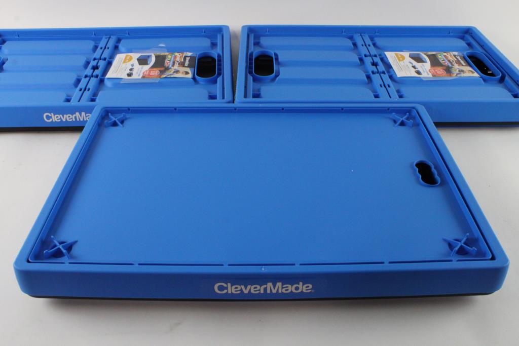 CleverMade CleverCrates 12 Gallon Folding Utility Crates, 3 Pieces ...