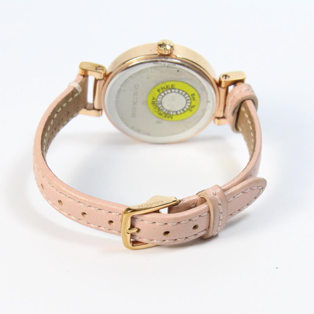 Coach Crystal Horse & Carriage Pink Leather Fashion Watch | Property Room