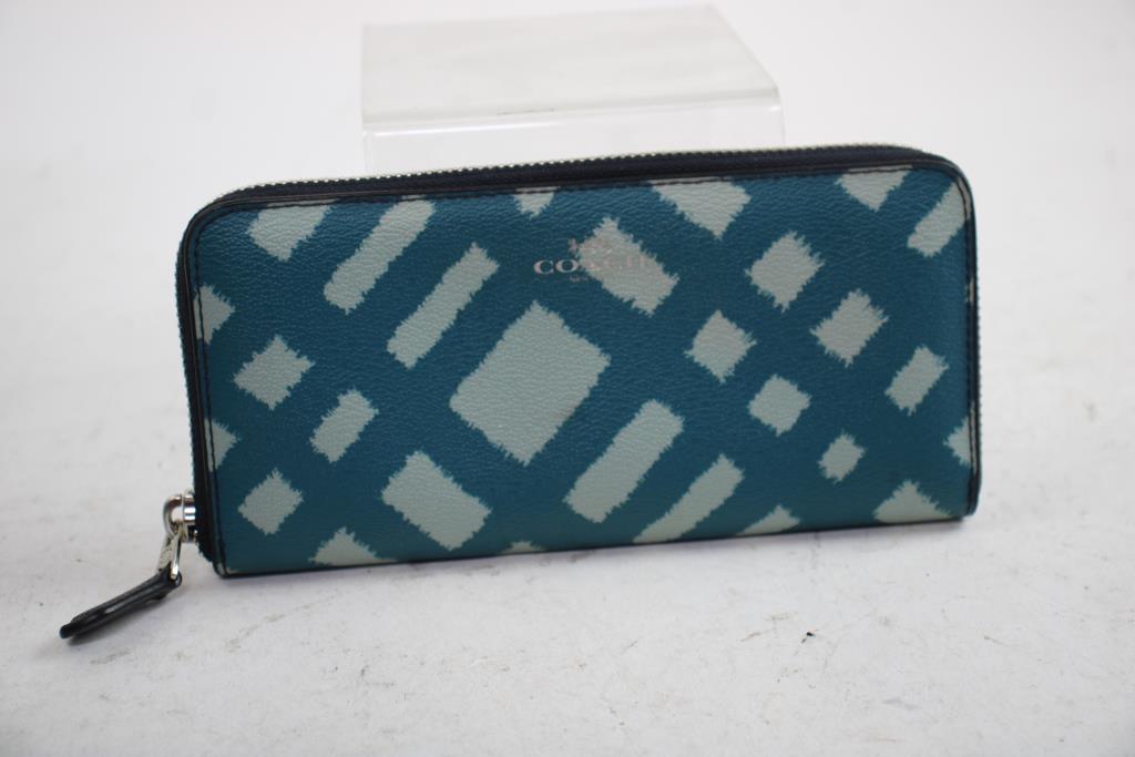 Coach Long Zip Wallet, Blue | Property Room