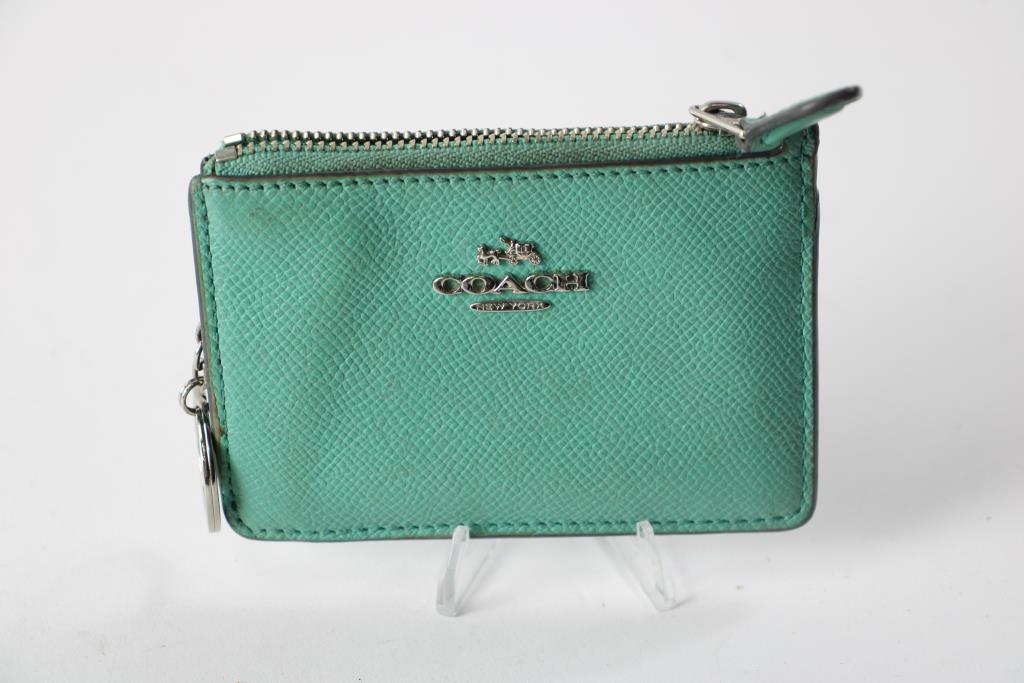 Coach Mini ID Case, Turquoise | Property Room