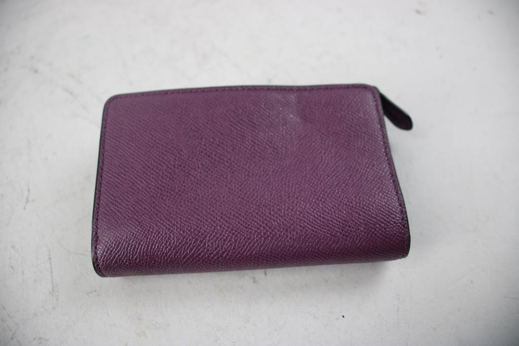 Coach Purple Leather Hand Wallet | Property Room