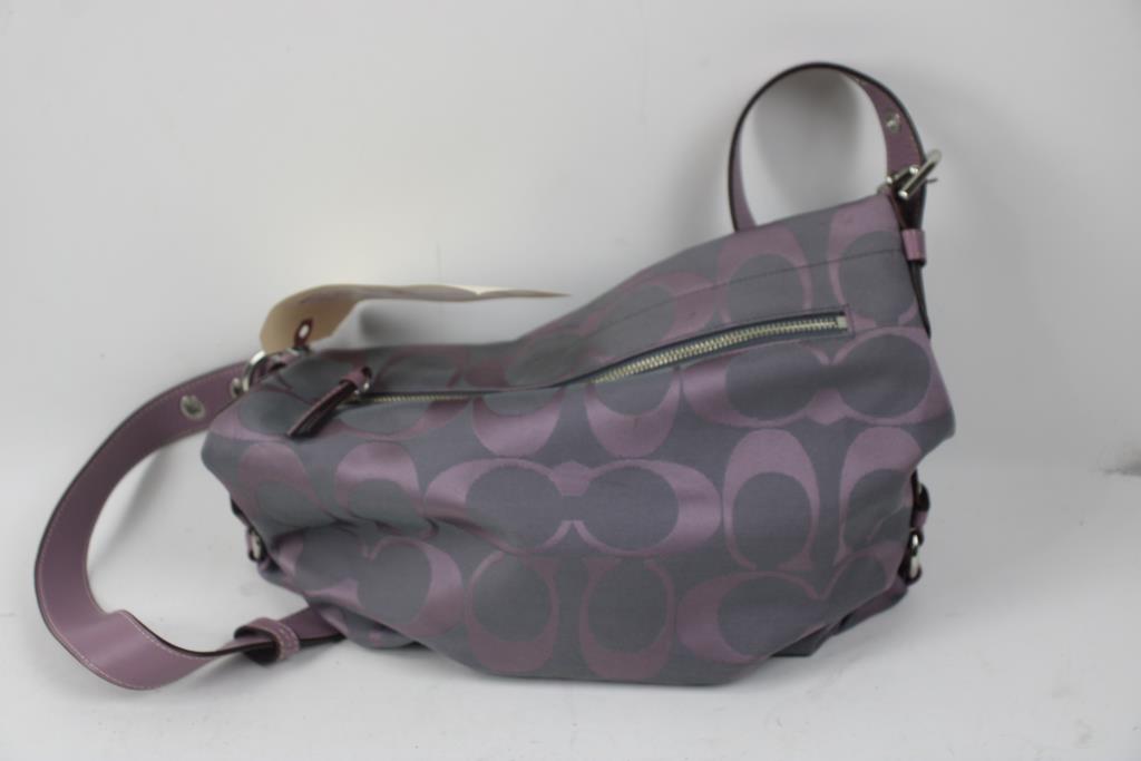 Coach, Signature Duffle , Crossbody Purple | Property Room