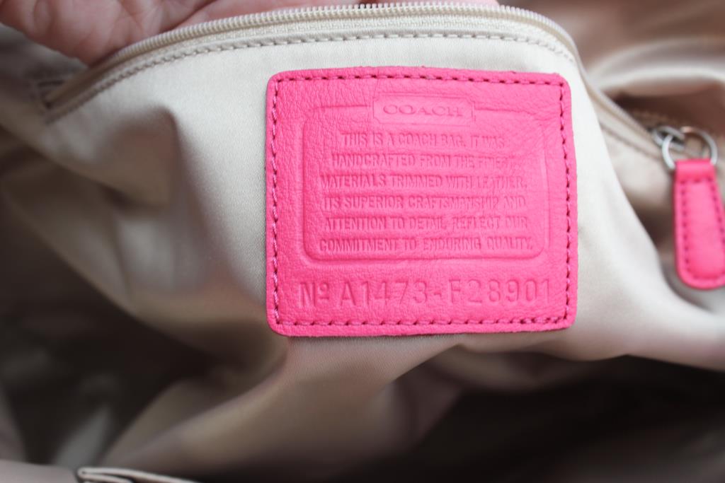 Coach Signature Hot Pink Satchel Handbag | Property Room