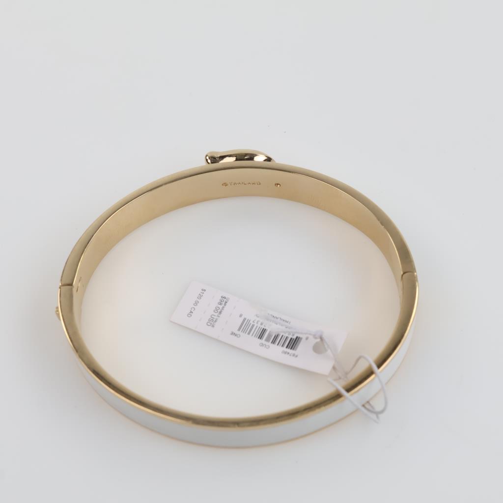 Coach Signature Push Hinged GP Brass Bangle | Property Room