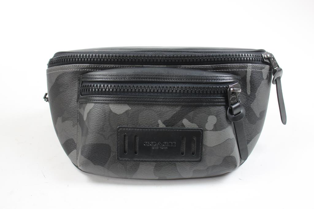 Coach Small Belt Bag In Signature Canvas, And Blue Hat | Property Room