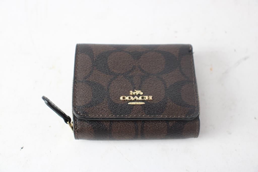 Coach Small Trifold Wallet, Brown | Property Room