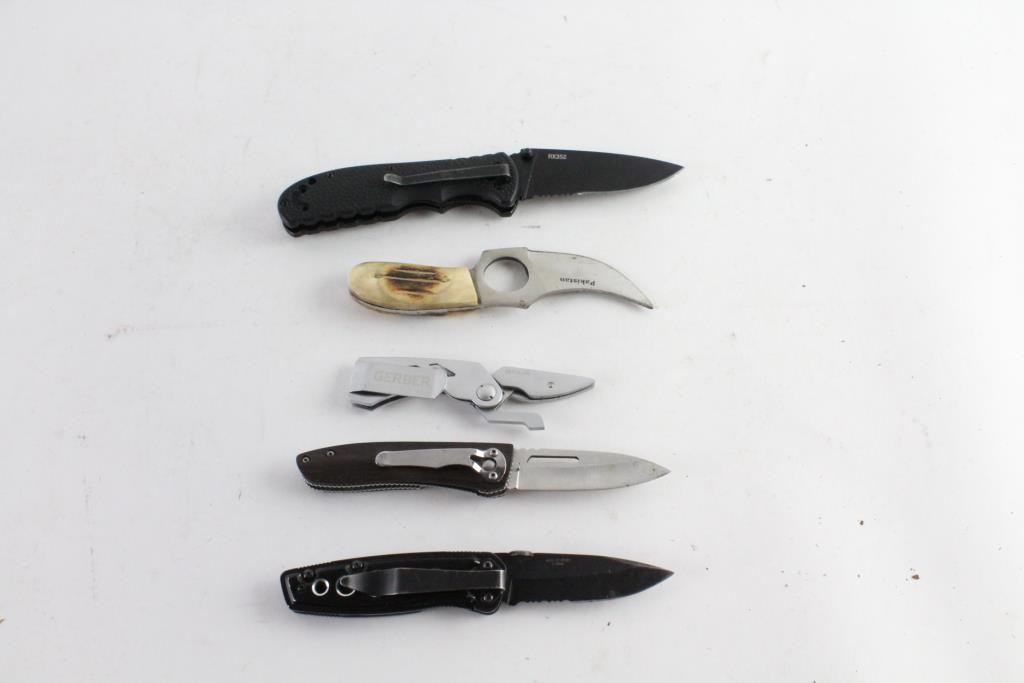 Coast, Wilcor Outdoor Folding Pocket Knives, And Others, 5 Pieces ...