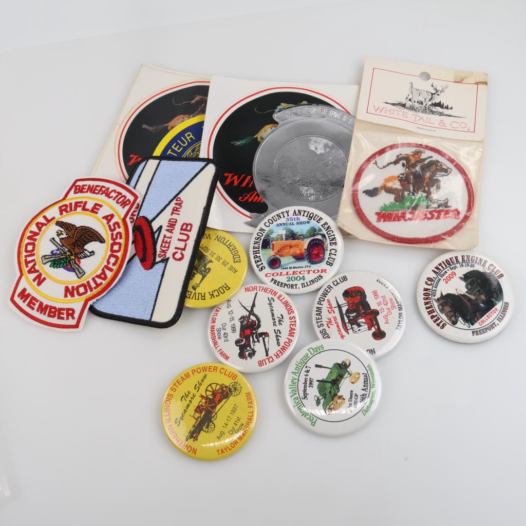 Collectible Patches, Buttons And Sticks; 10+ Pieces | Property Room