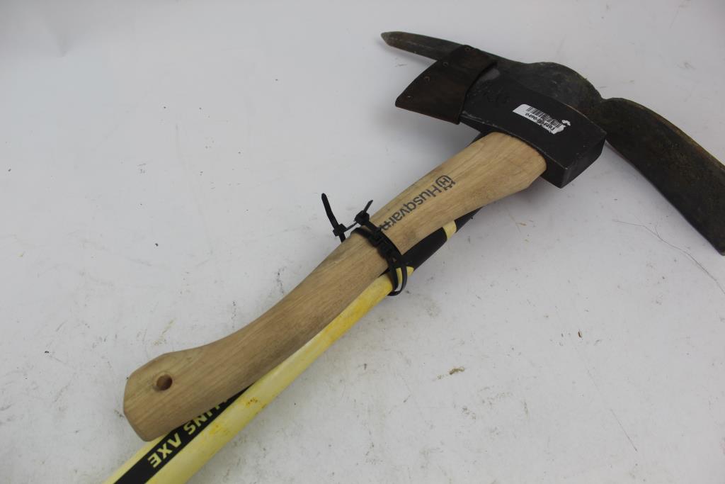 Collins Axe Pickaxe, Husqvarna Hatchet: 2 Items | Property Room