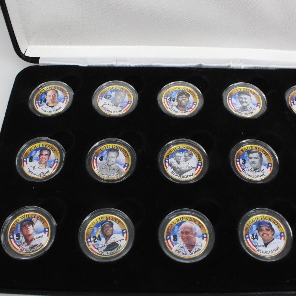 Colorized Baseball Legends Gold Plated State Quarter Set - 15 Coins ...