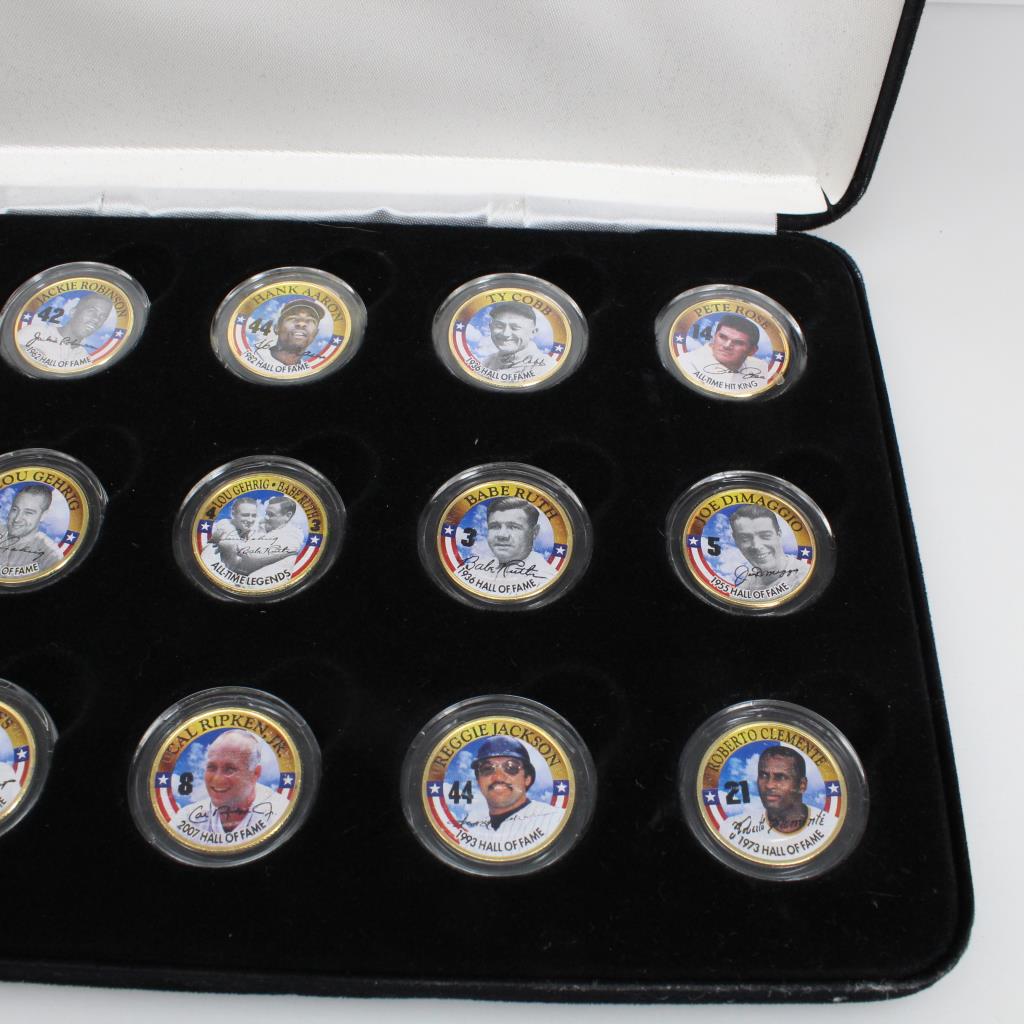 Colorized Baseball Legends Gold Plated State Quarter Set - 15 Coins ...