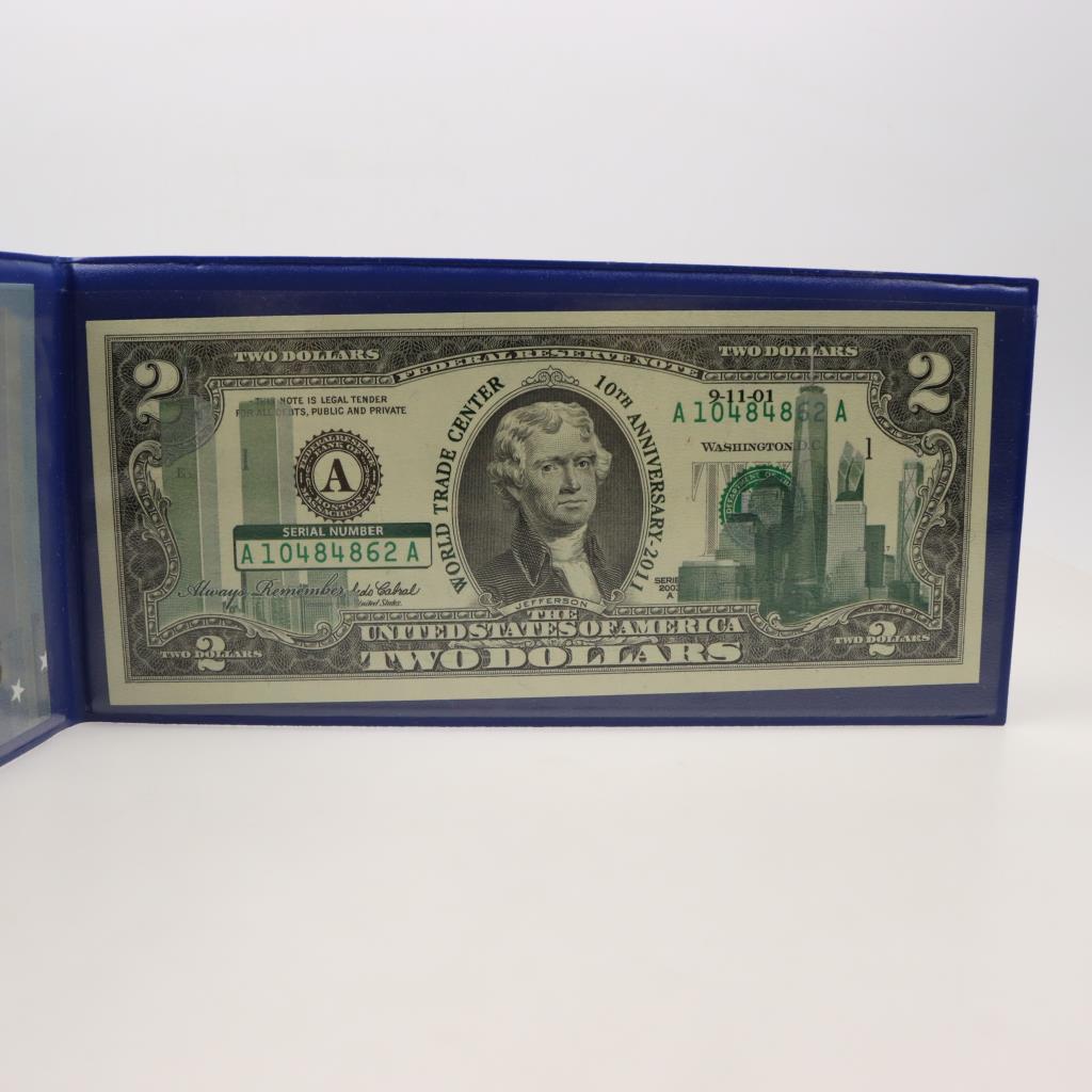 Colorized Commemorative Federal Reserves Note Two Dollars | Property Room