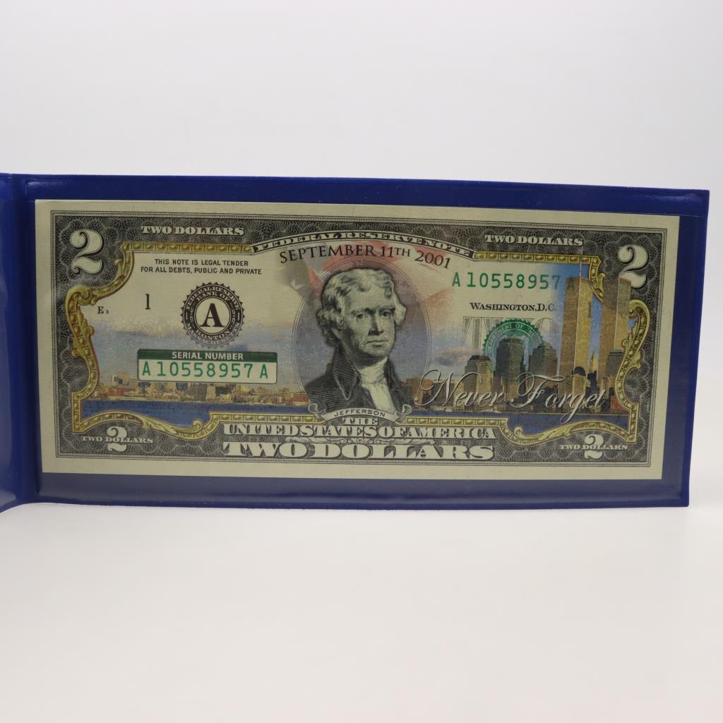 Colorized Commemorative Federal Reserves Note Two Dollars | Property Room