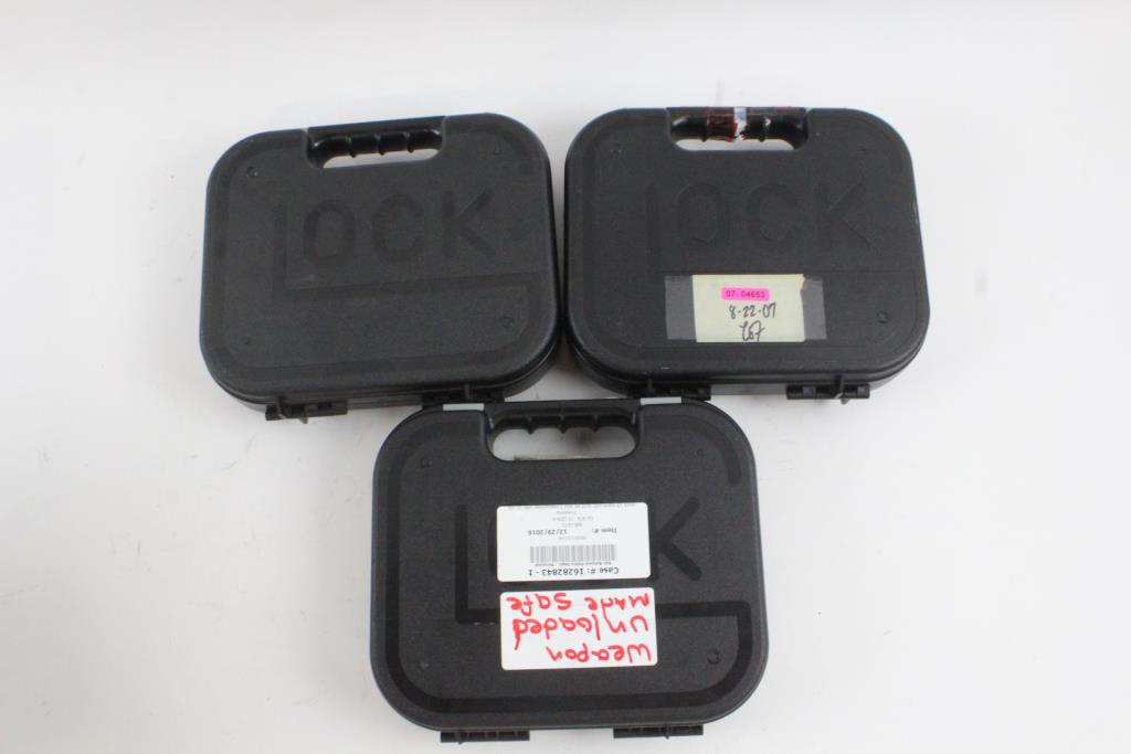Colt & Glock Single Handgun Hard Cases, 4 Pieces | Property Room