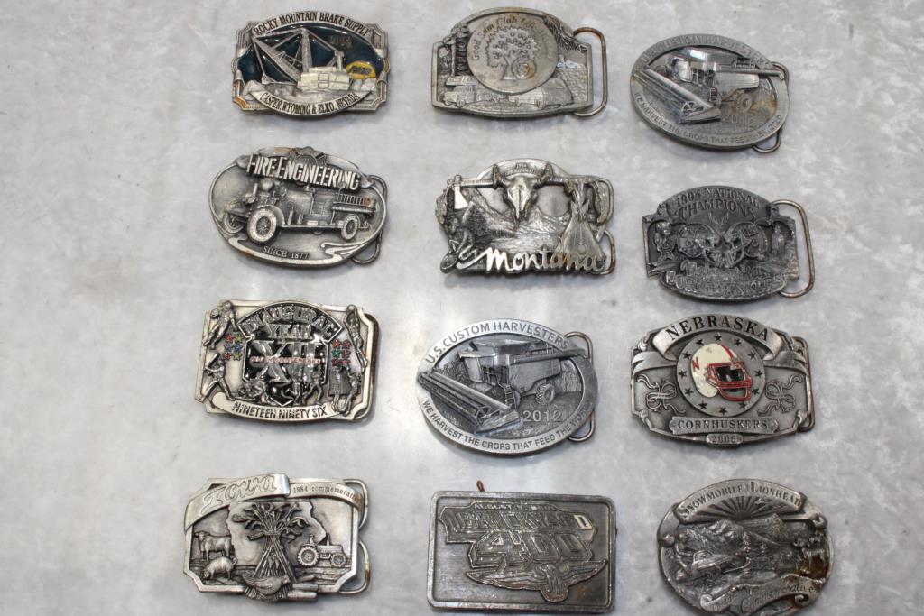 Commemorative Belt Buckles (17 Pieces) And 20+ Keychain Style Pieces ...