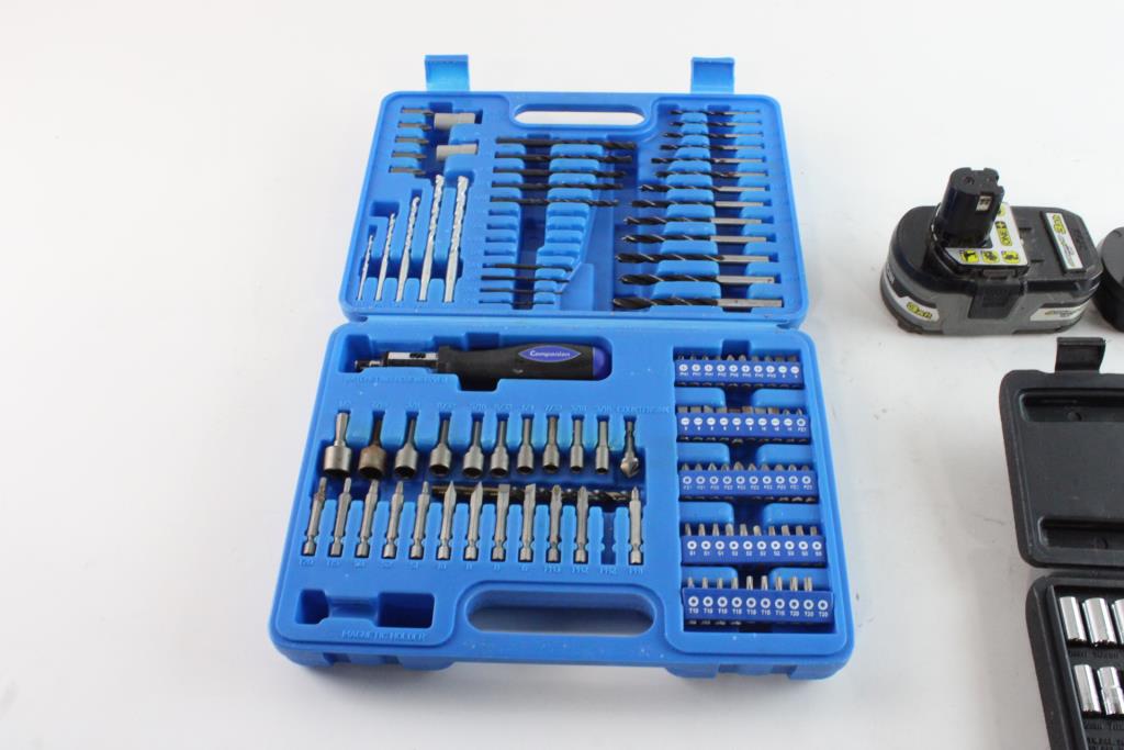 Companion Bit Set, Ryobi Batteries & More, 4 Pieces | Property Room