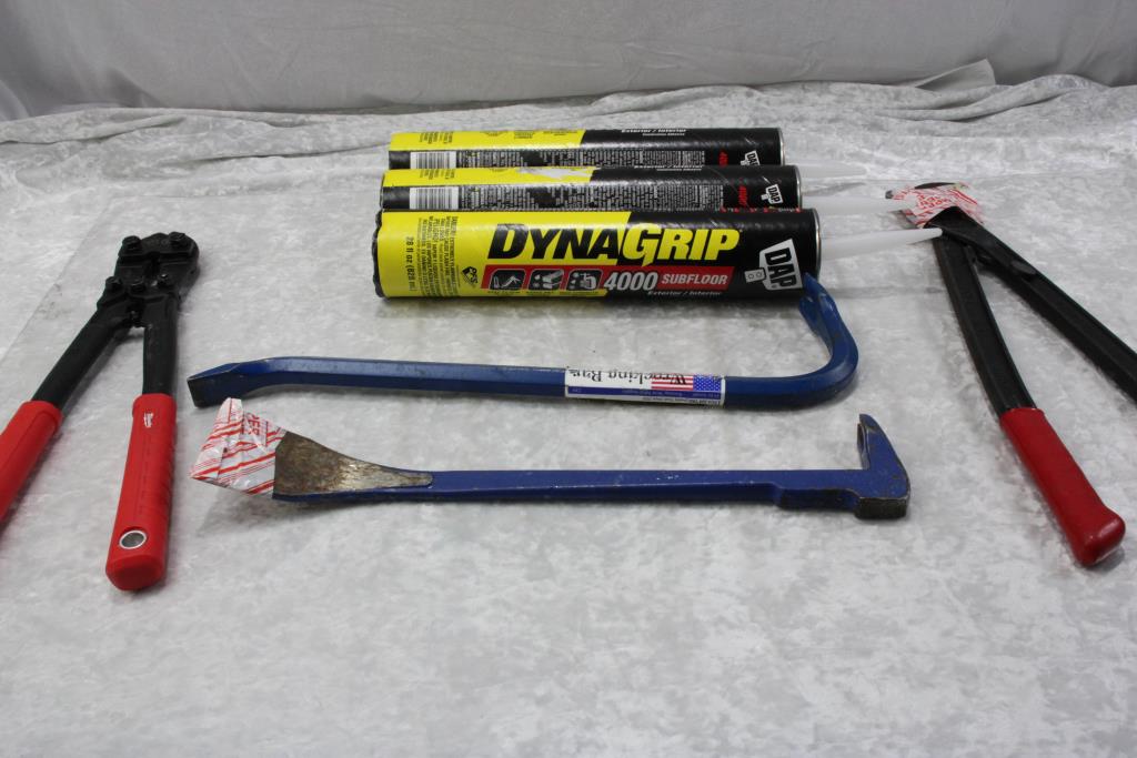 Construction Adhesive, Crow Bars, Bolt Cutters And More 15+ Pieces ...