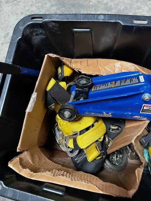 Container With Tow Straps, Chains And Rope | Property Room