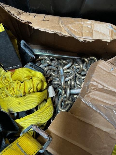 Container With Tow Straps, Chains And Rope | Property Room