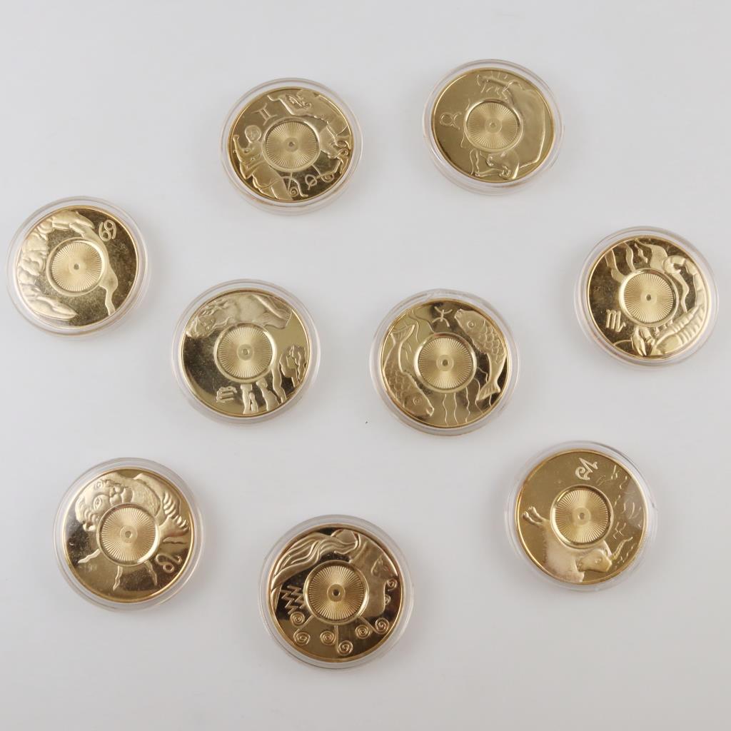 Cook Islands Zodiac One Dollar Coins; 9 Pieces | Property Room