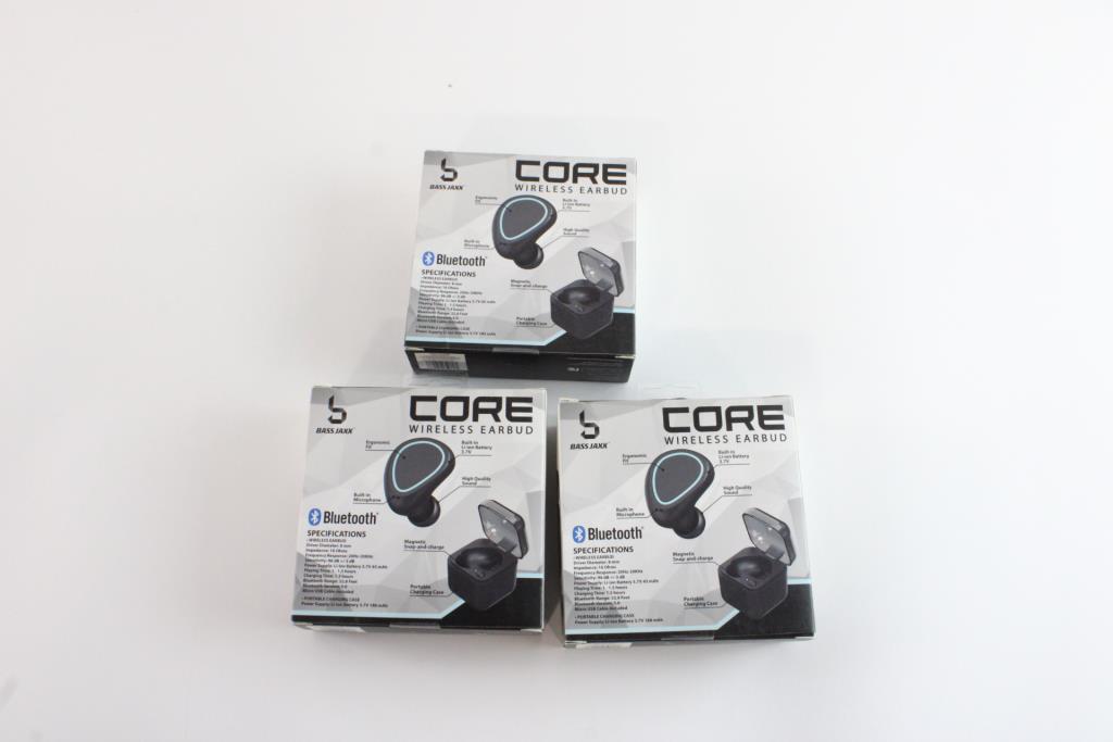 Core Wireless Earbud, 3 Pieces | Property Room