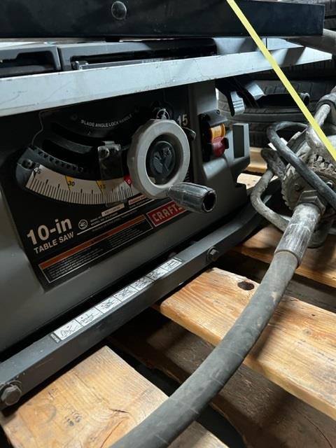 Craftsman 10 Inch Table Saw And Cement Mixer | Property Room