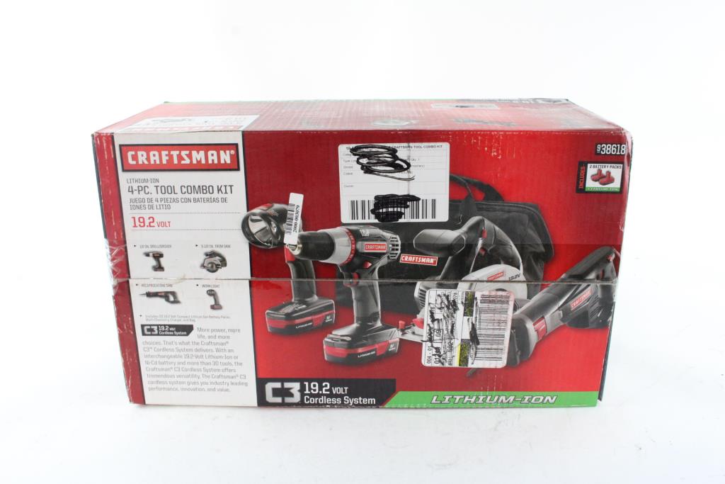 Craftsman Cordless Tool Combo Kit, 4 Pieces | Property Room