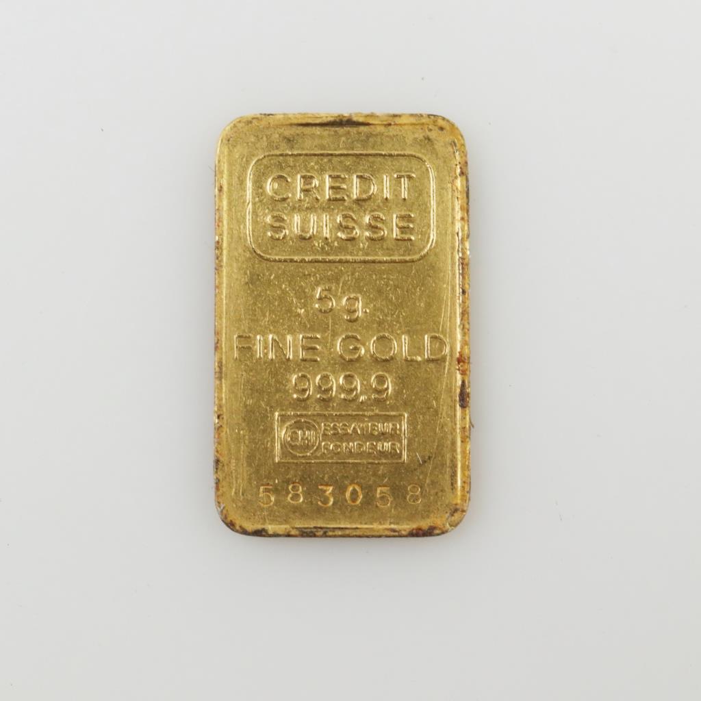 Credit Suisse Fine Gold 5g Bar | Property Room