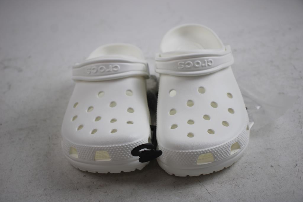 Crocs Unisex Clogs, Size M6/W8, White | Property Room