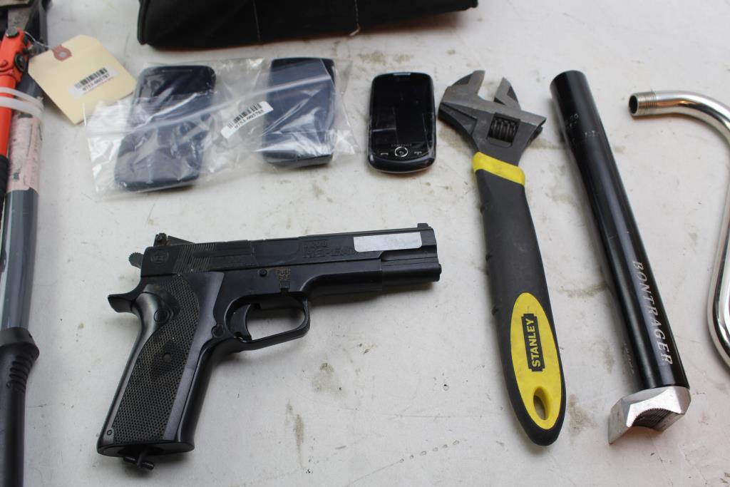 CrosMan 1008 Repeater BB Gun, Cell Phones, And Tools; 10+ Items ...