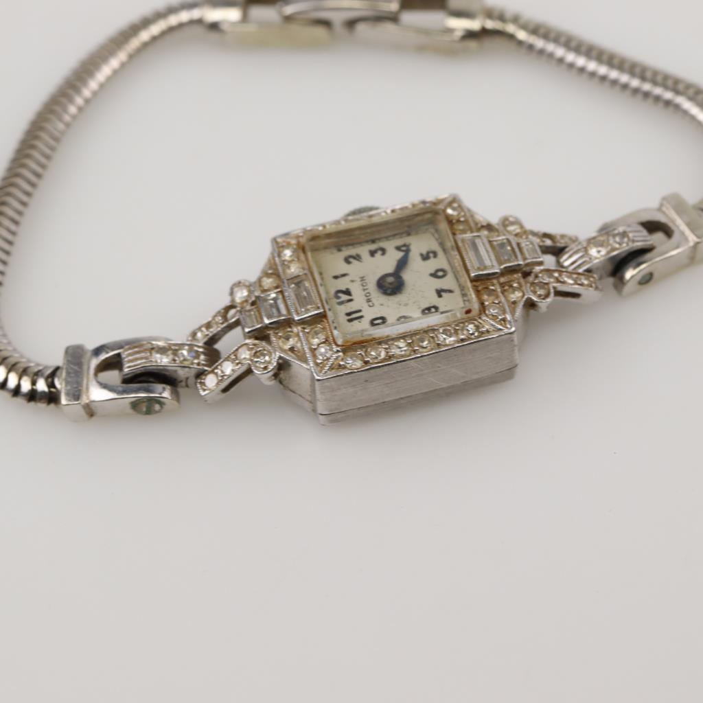 Croton Platinum Diamond Watch | Property Room