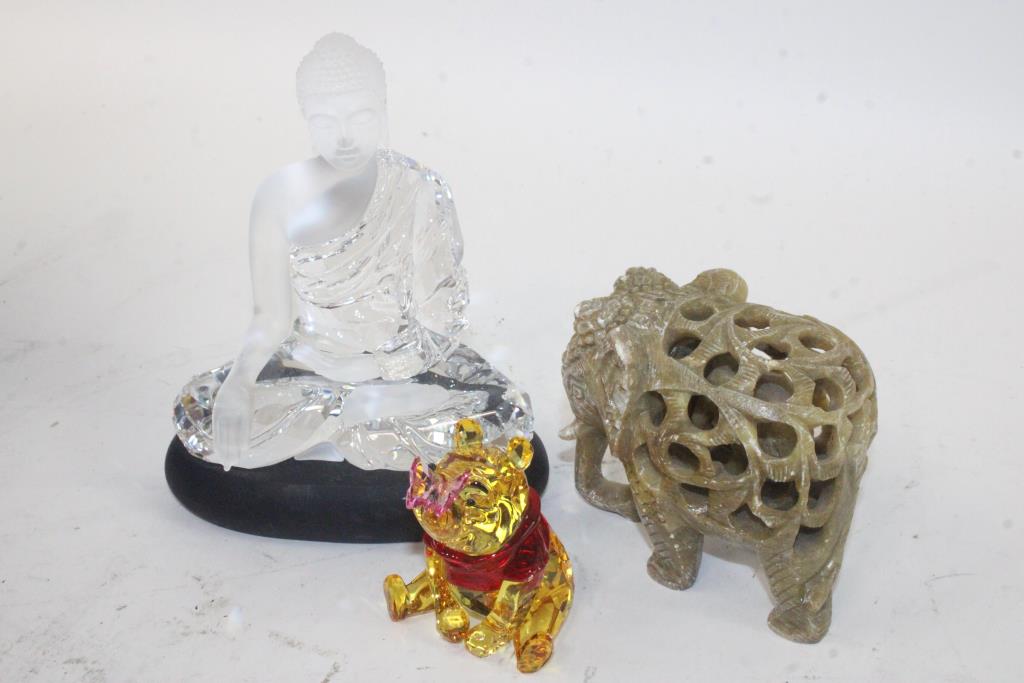 Crystal Buddha, Winnie The Pooh , And Elephant Figures | Property Room