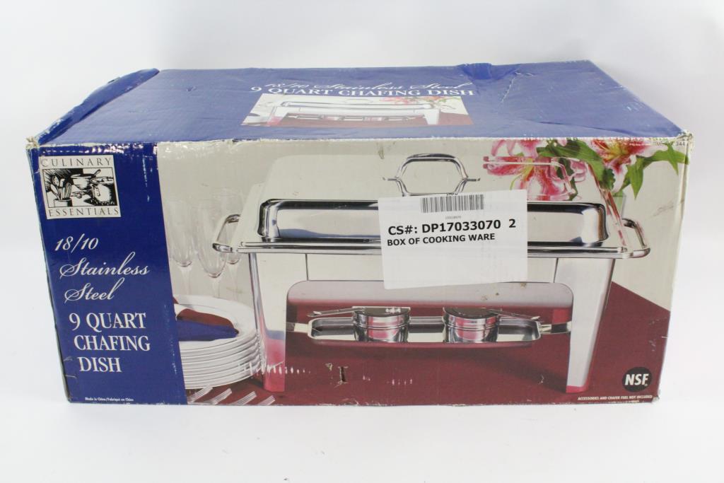 Culinary Essentials, 18/10 Stainless Steel 9 Quart Chafing Dish ...
