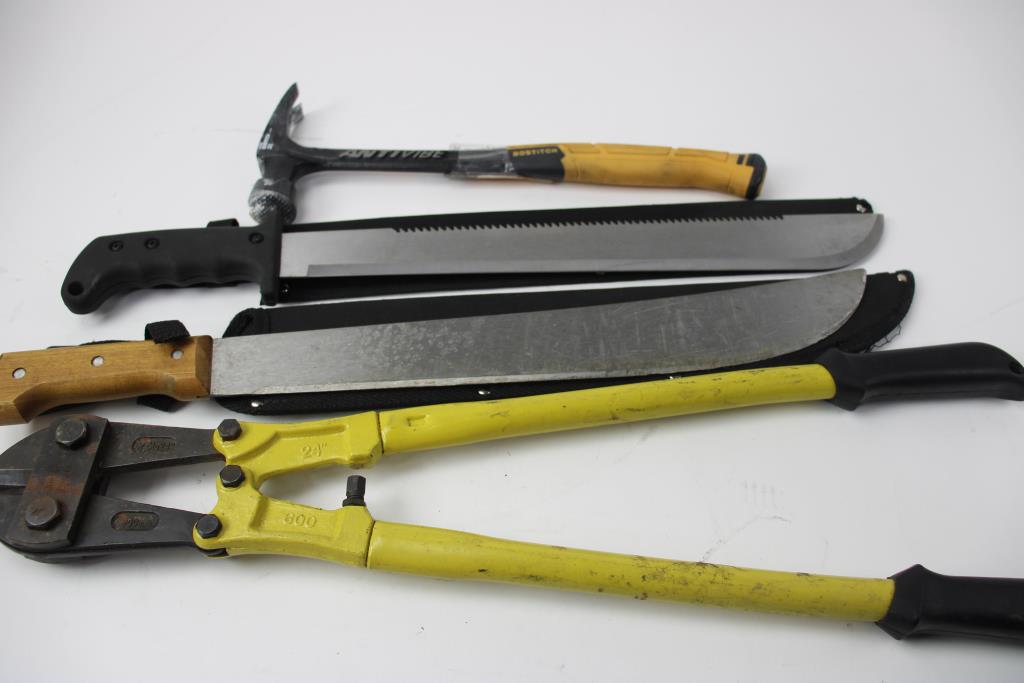 Cutter, Hammer, Machete, 4 Pieces | Property Room