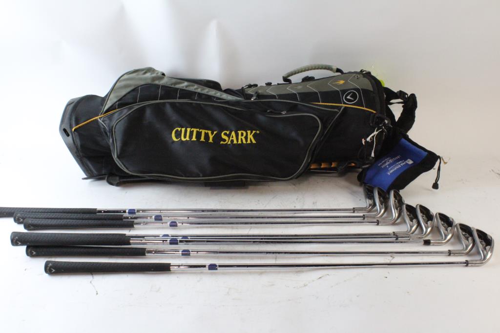 Cutty Sark Golf Bag With Clubs, 8 Pieces | Property Room