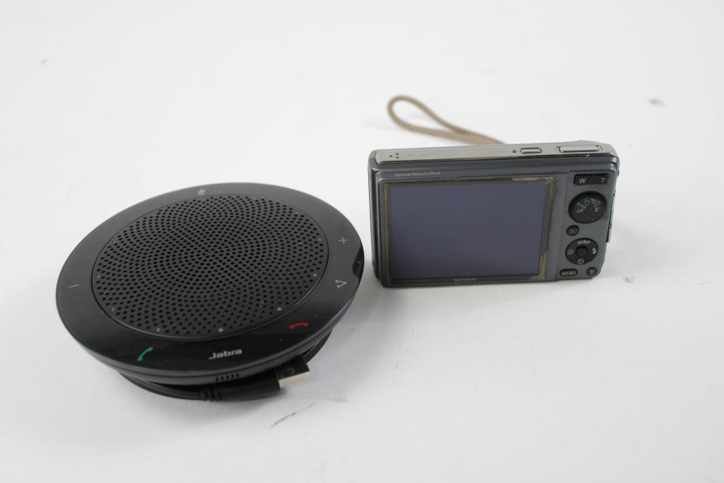 Cybershot Digital Camera, Jabra Corded Speaker, 2 Pieces | Property Room