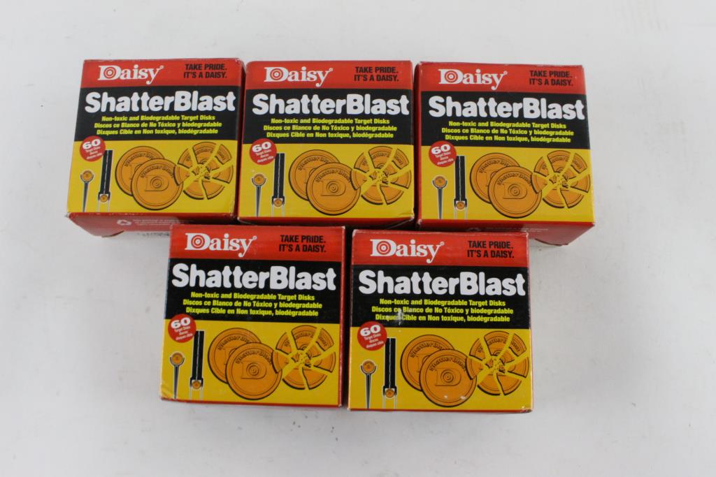 Daisy Shatter Blast Target Disc 60-Packs, 5 Pieces | Property Room