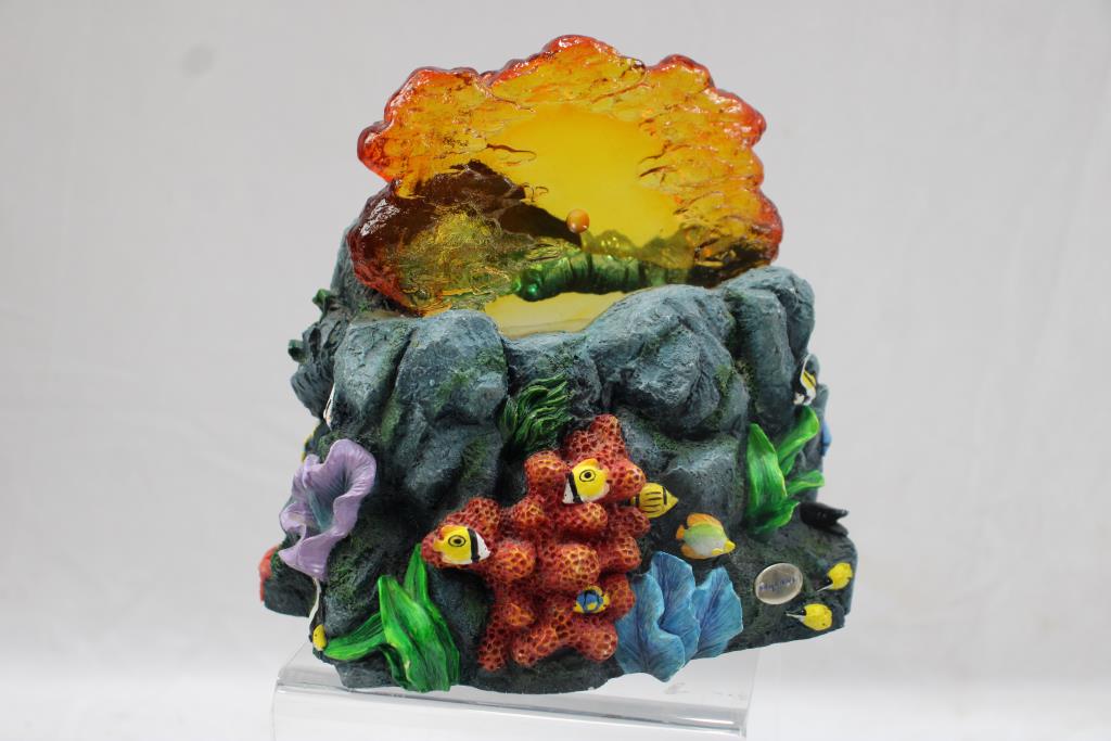 Dakin Collection Kissing Dolphins Reef Sunset Ocean Fish Sculpture ...