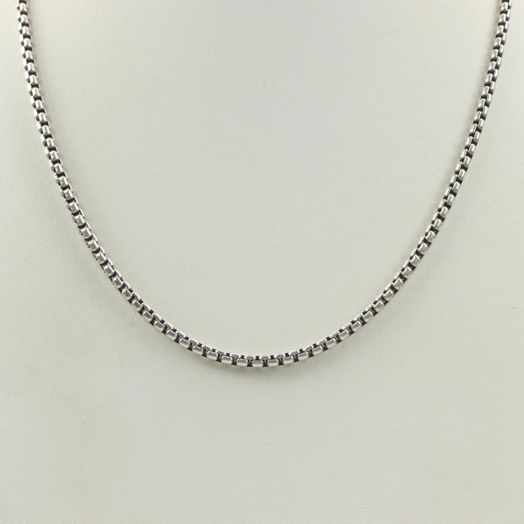 David Yurman Sterling Silver Box Chain Necklace | Property Room