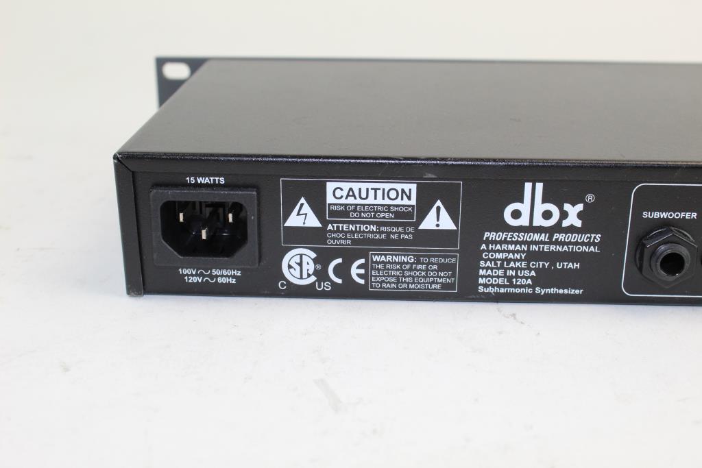 DBX Professional Products 12A Subharmonic Synthesizer W/modeled ...