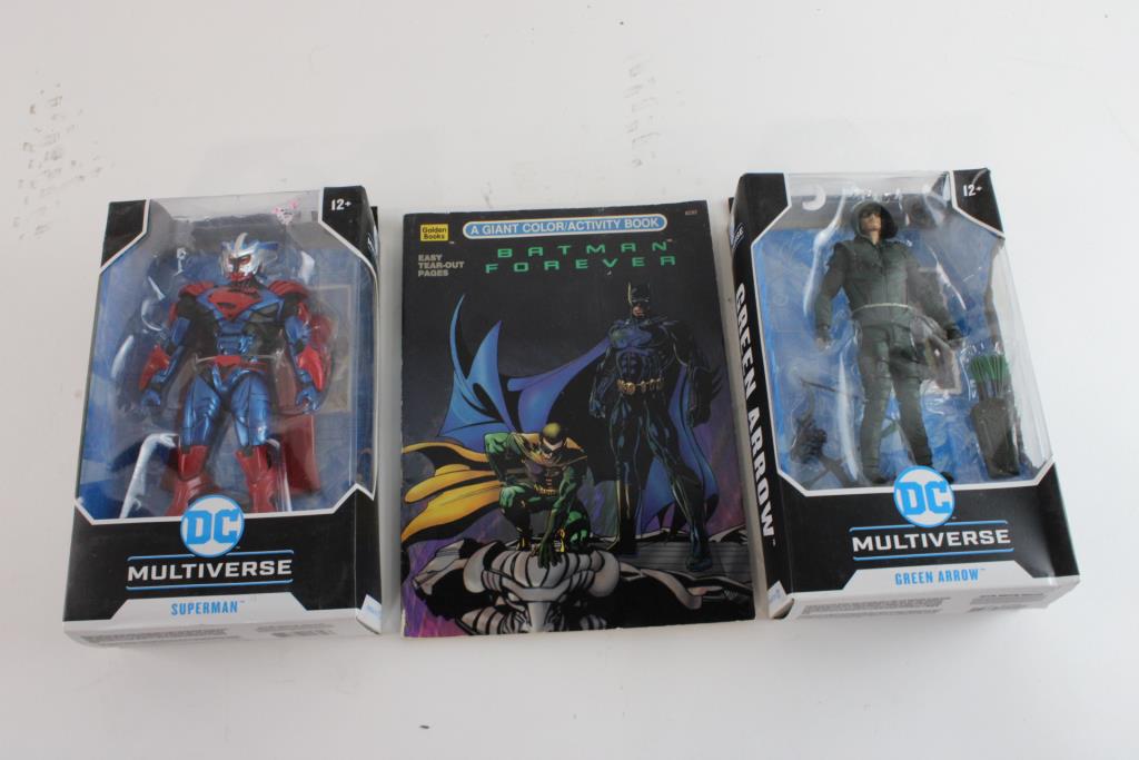 DC Multiverse Toys & Batman Book, 3 Pieces | Property Room