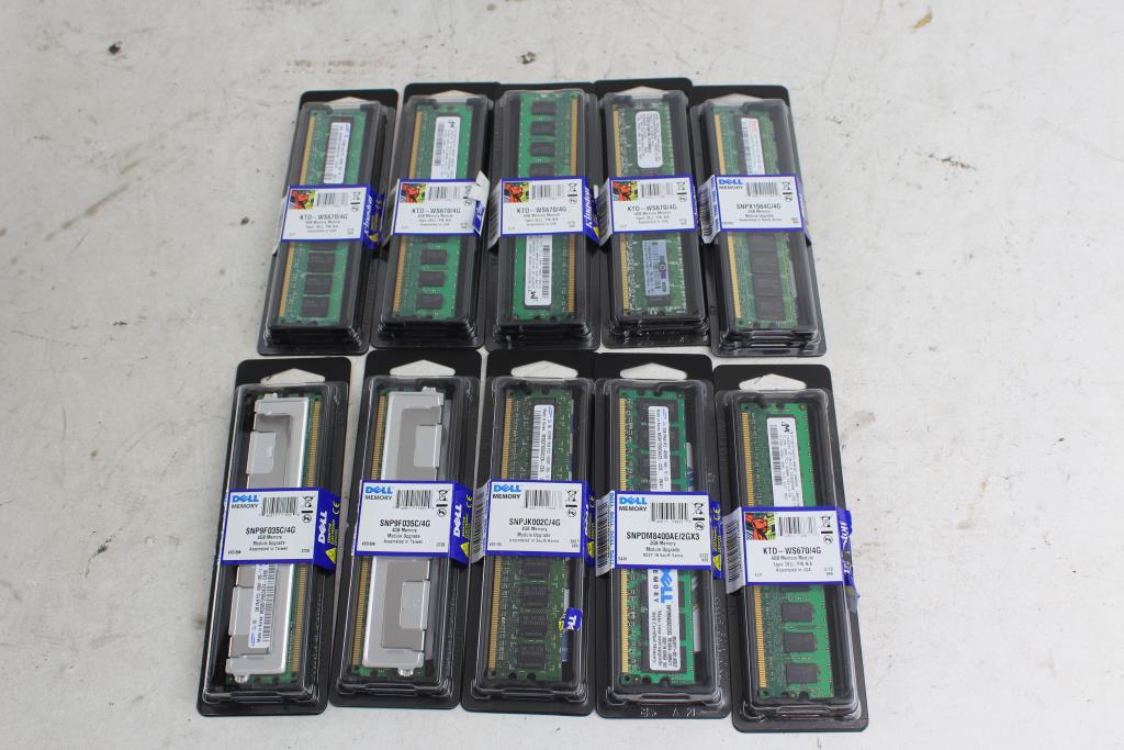 Dell And Kingston Memory Modules, 10 Pieces | Property Room
