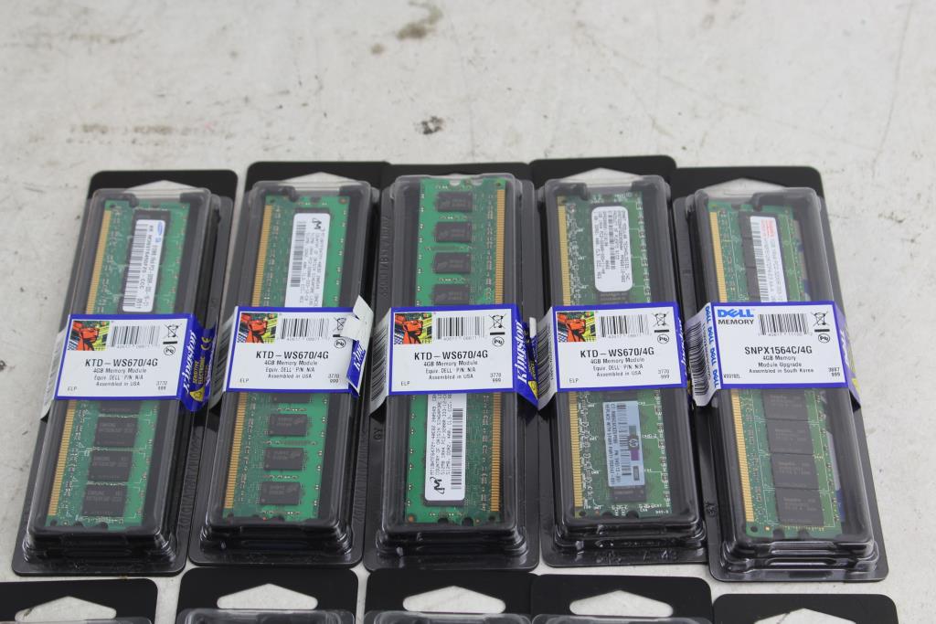 Dell And Kingston Memory Modules, 10 Pieces | Property Room