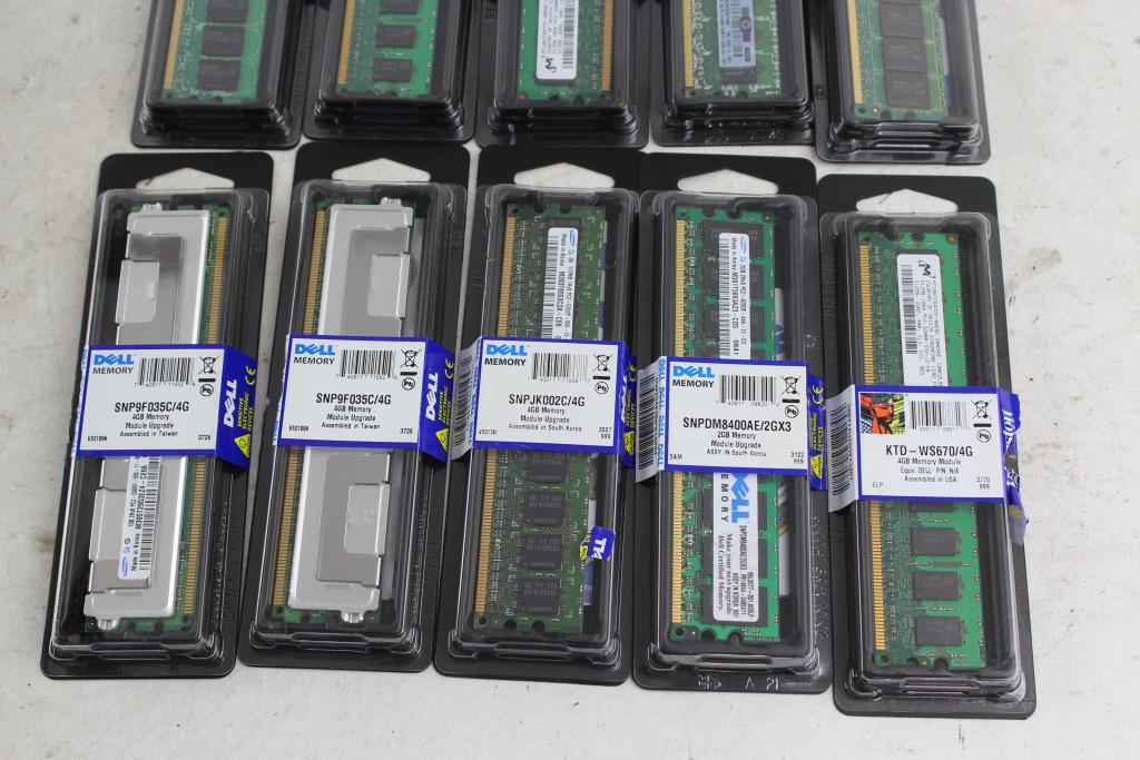 Dell And Kingston Memory Modules, 10 Pieces | Property Room