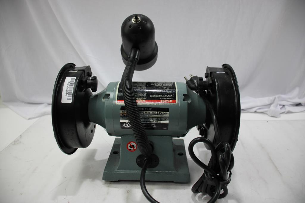 Delta 6" Thin Line Bench Grinder With Flexiable Lamp | Property Room