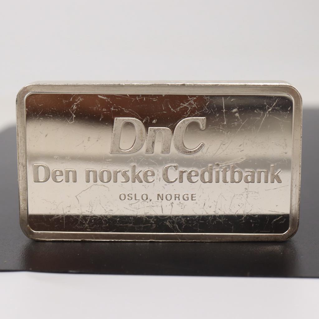 Den Norse Creditbank Norway Silver Proof 1000 Grain Bar | Property Room