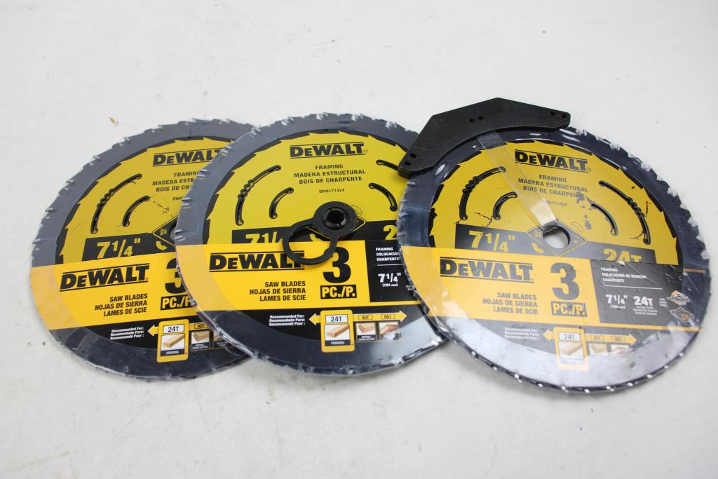 Dewalt 184mm Framing Saw Blades DWA171424, 3 Pieces | Property Room