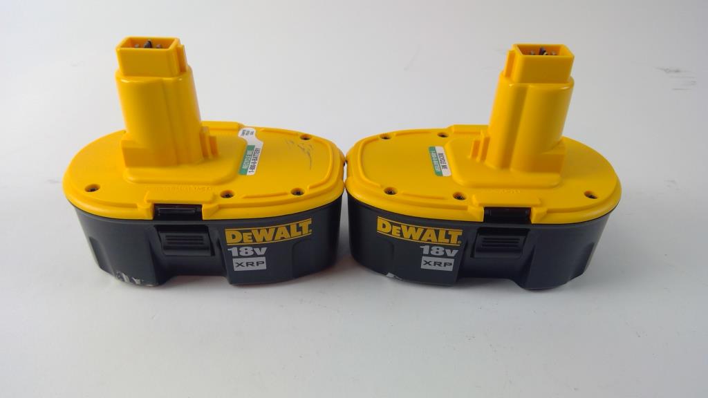 DeWalt 18V Battery Packs, 2 Pieces, DC9096 | Property Room