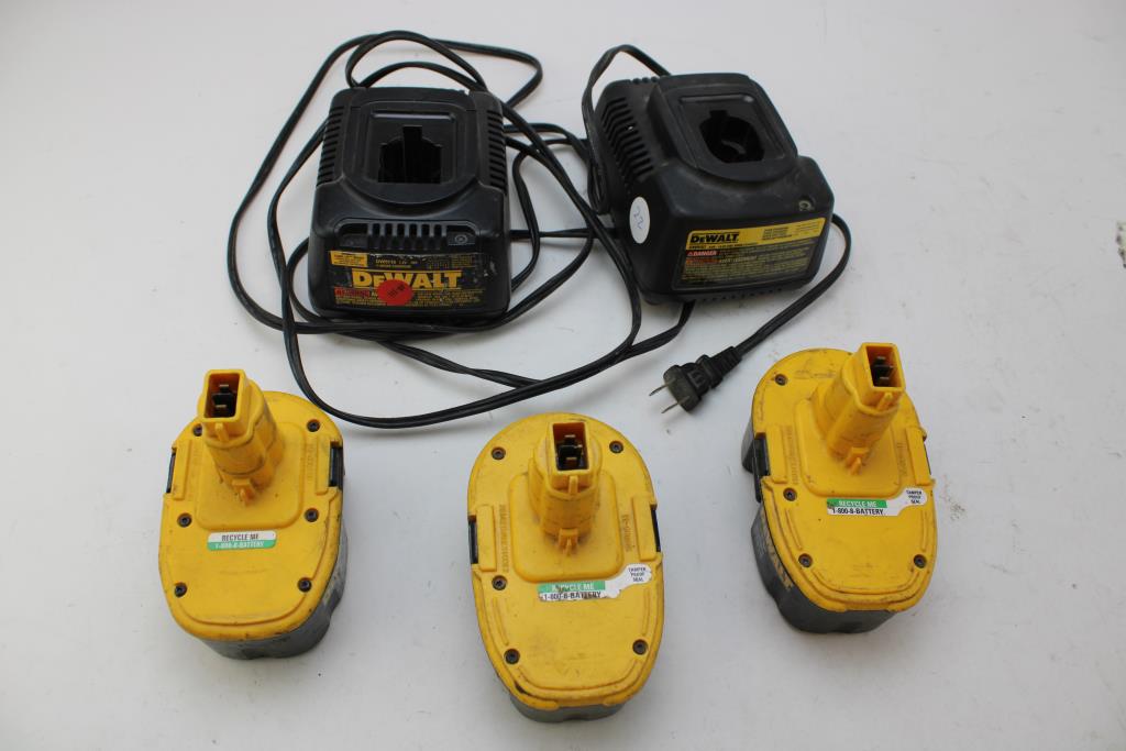 DeWalt 18V Max Batteries And DeWalt 18V Max Charger: 5 Items | Property ...